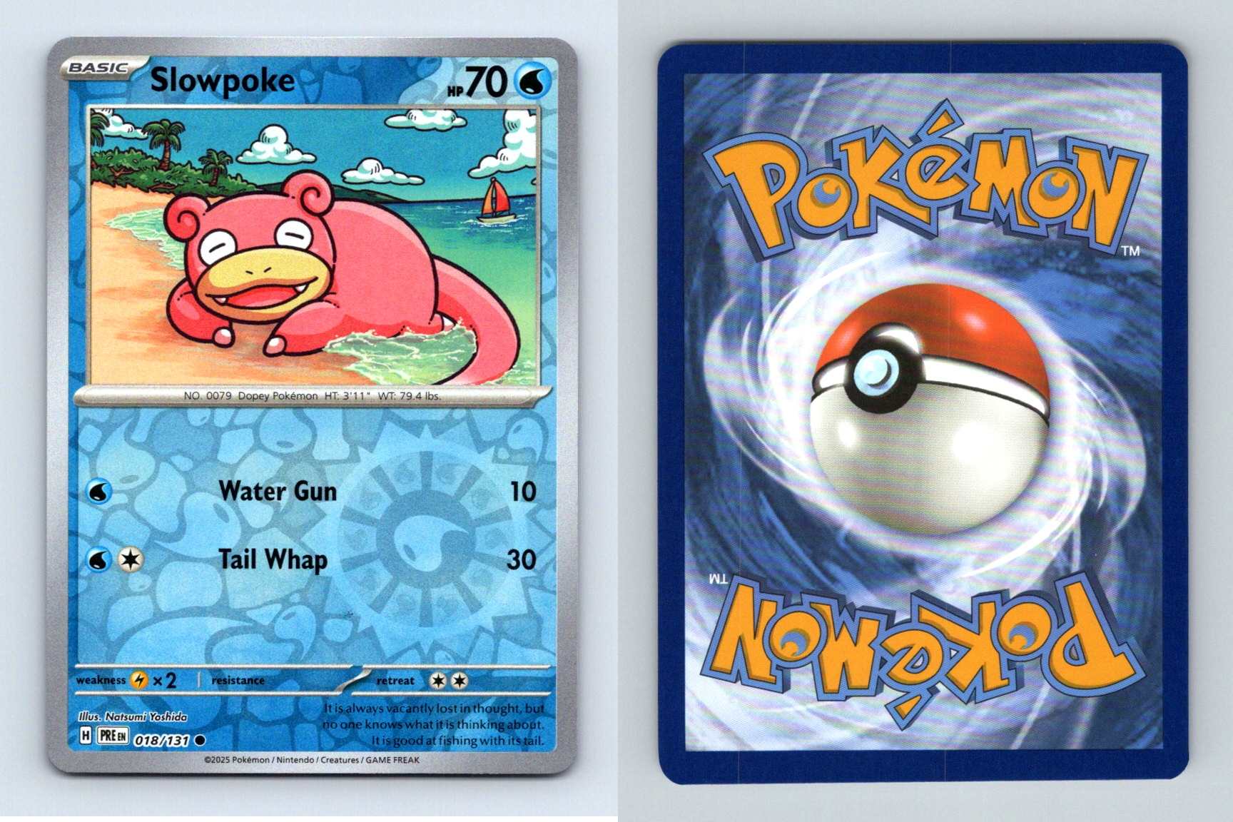 Slowpoke #018 SV Prismatic Evolutions Reverse Holo Common Pokemon 2025 ...