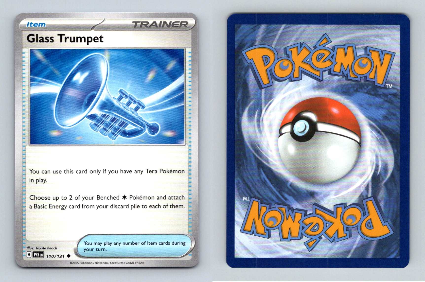 Glass Trumpet #110/131 SV Prismatic Evolutions Uncommon Pokemon 2025 T ...