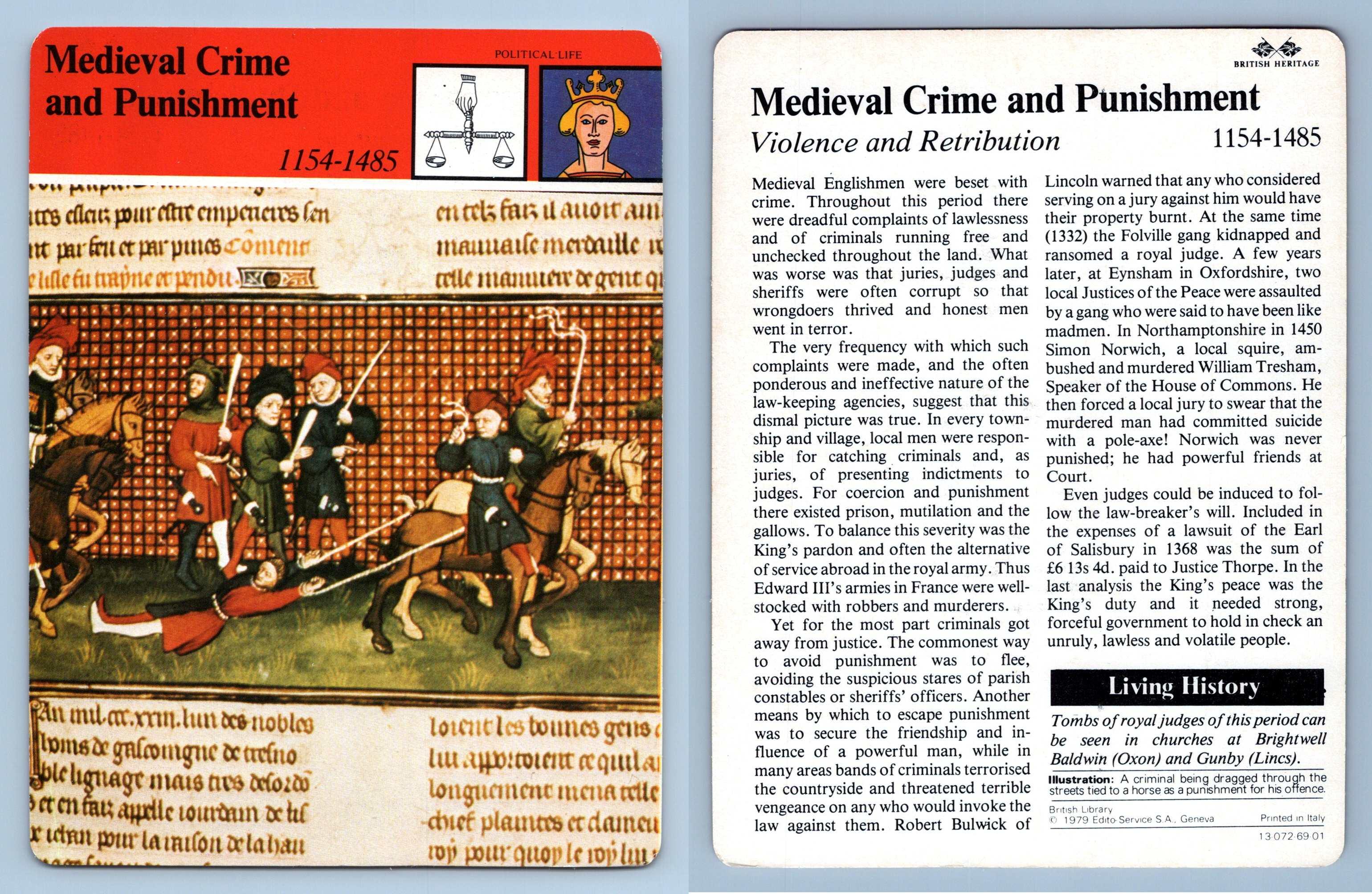 Medieval Crime & Punishment Political British Heritage EditoService SA ...