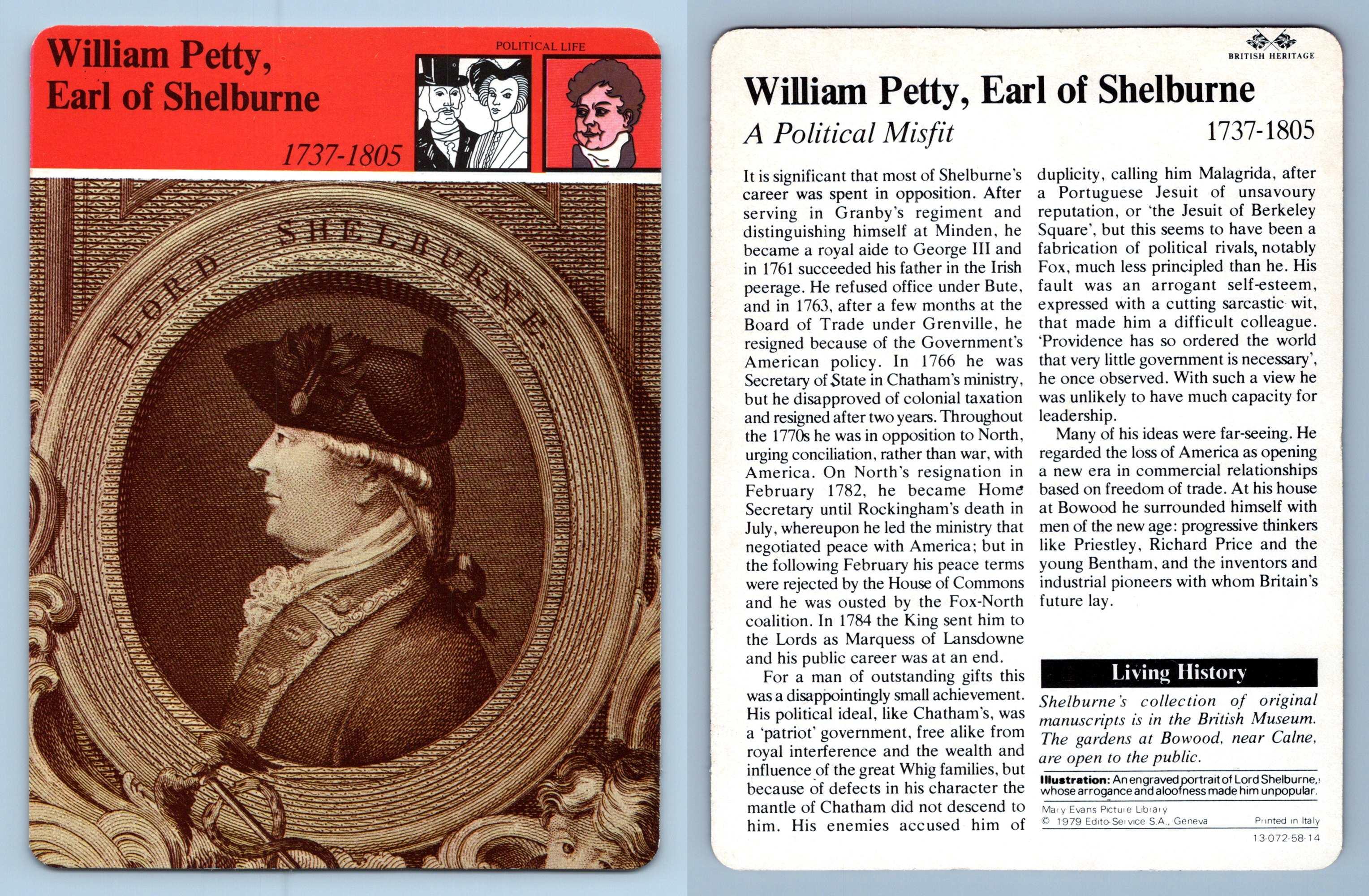 William Petty - Political - British Heritage Edito-Service SA 1979 Car ...