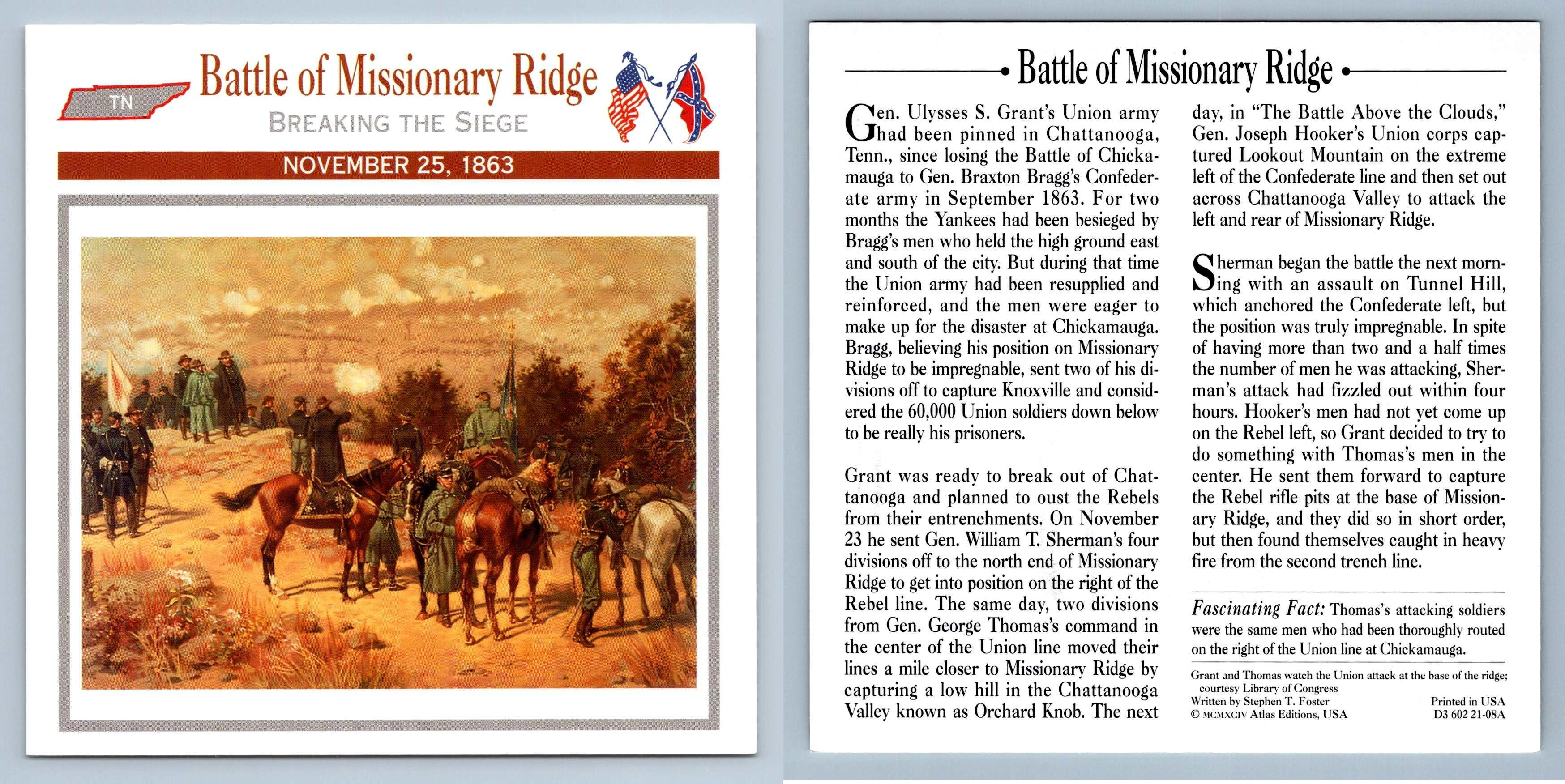 Breaking The Siege - Battle Of Missionary Ridge - Battles 1863 Civil W ...