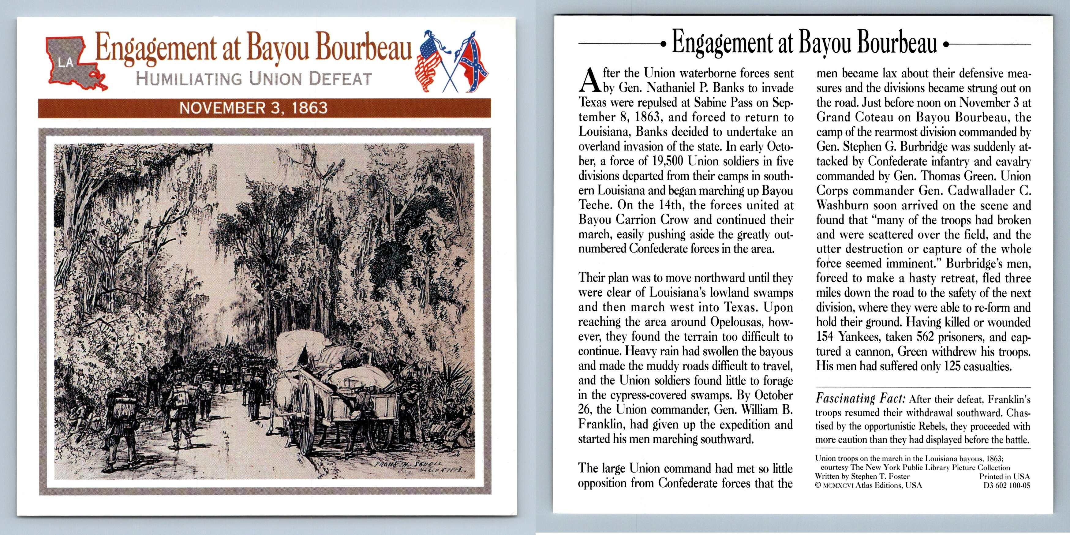 Humiliating Union Defeat - Engagement At Bayou Bourbeau 1863 Civil War ...