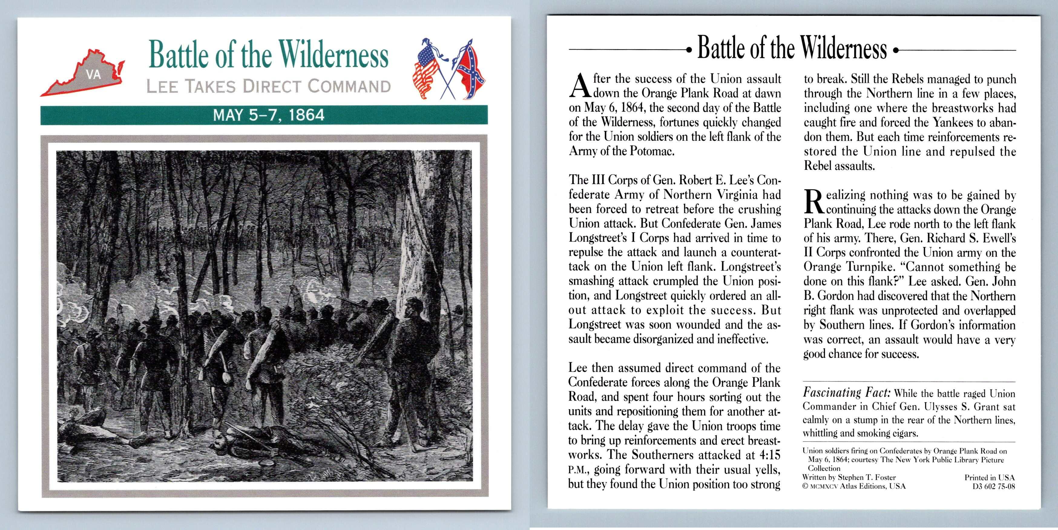 Lee Takes Direct Command - Battle Of The Wilderness 1864 Civil War Car ...