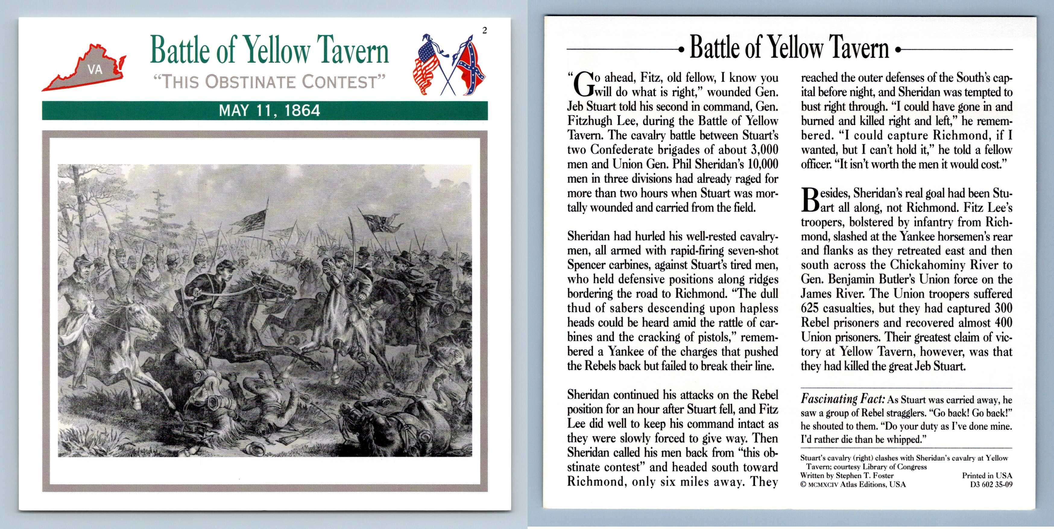 This Obstinate Contest - Battle Of Yellow Tavern - Battles 1864 Civil ...