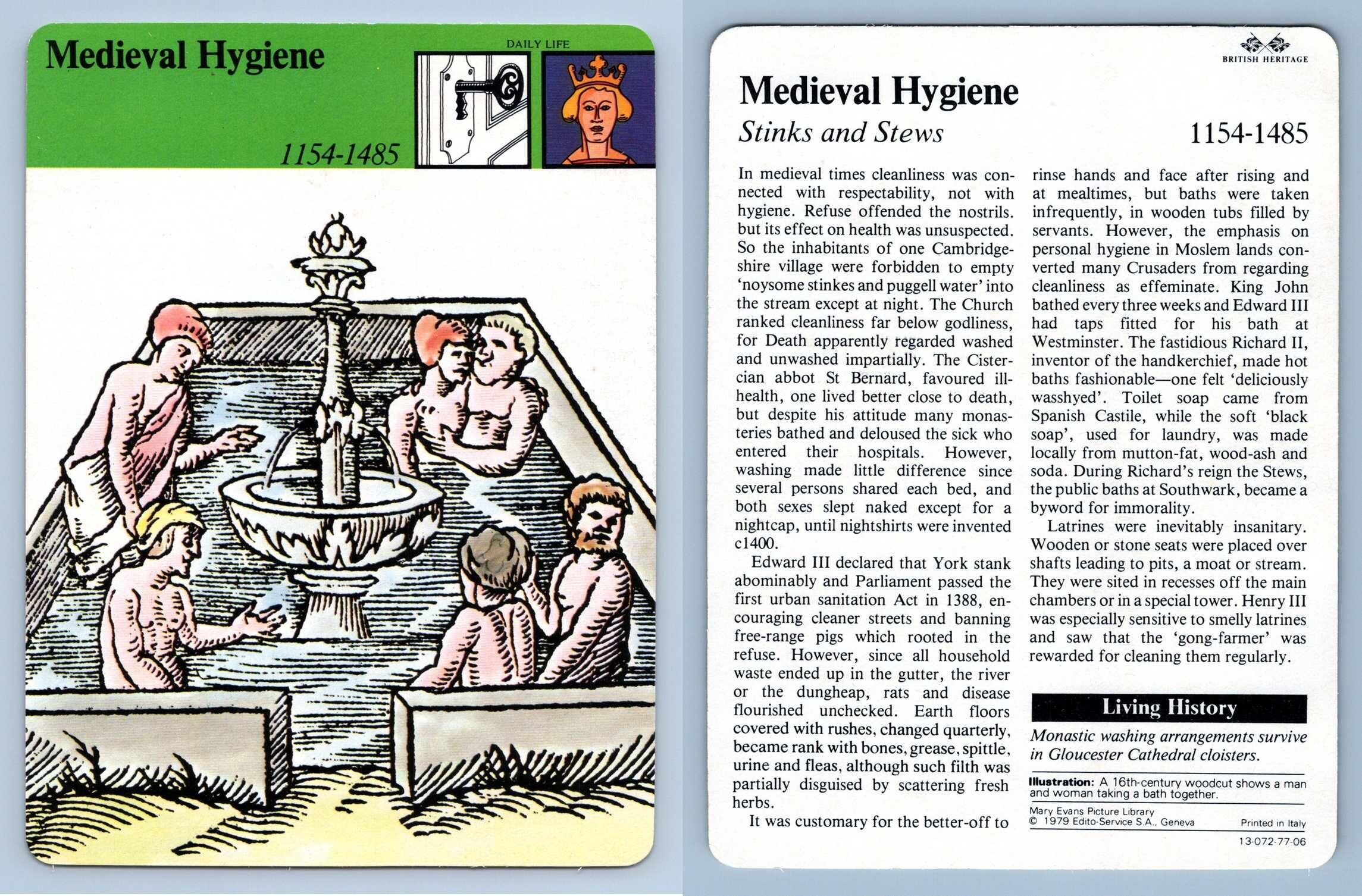 Medieval Hygiene - Daily Life - British Heritage Edito-Service SA 1979 ...