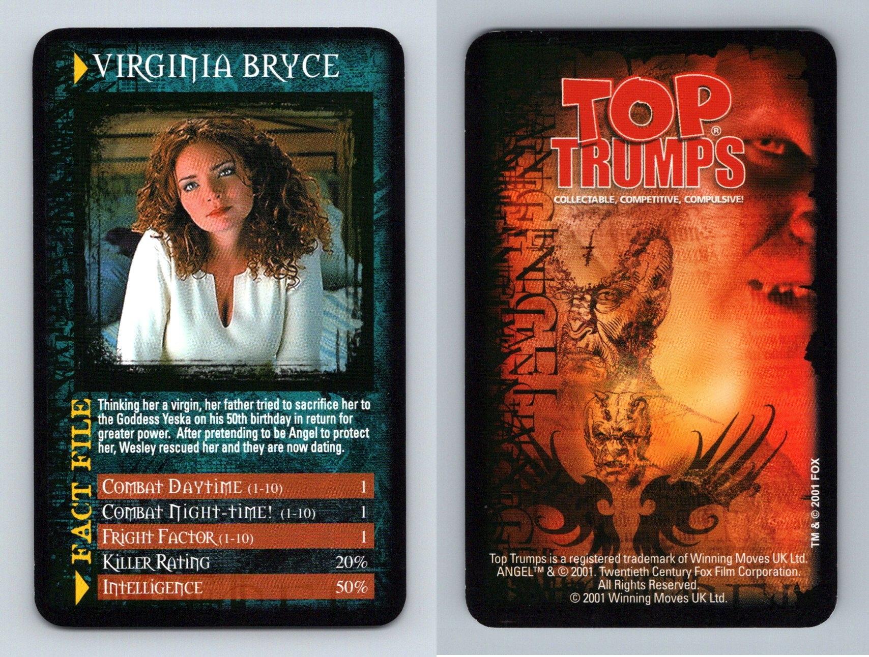 Virginia Bryce - Angel 2001 Top Trumps Card – Breakoutcards