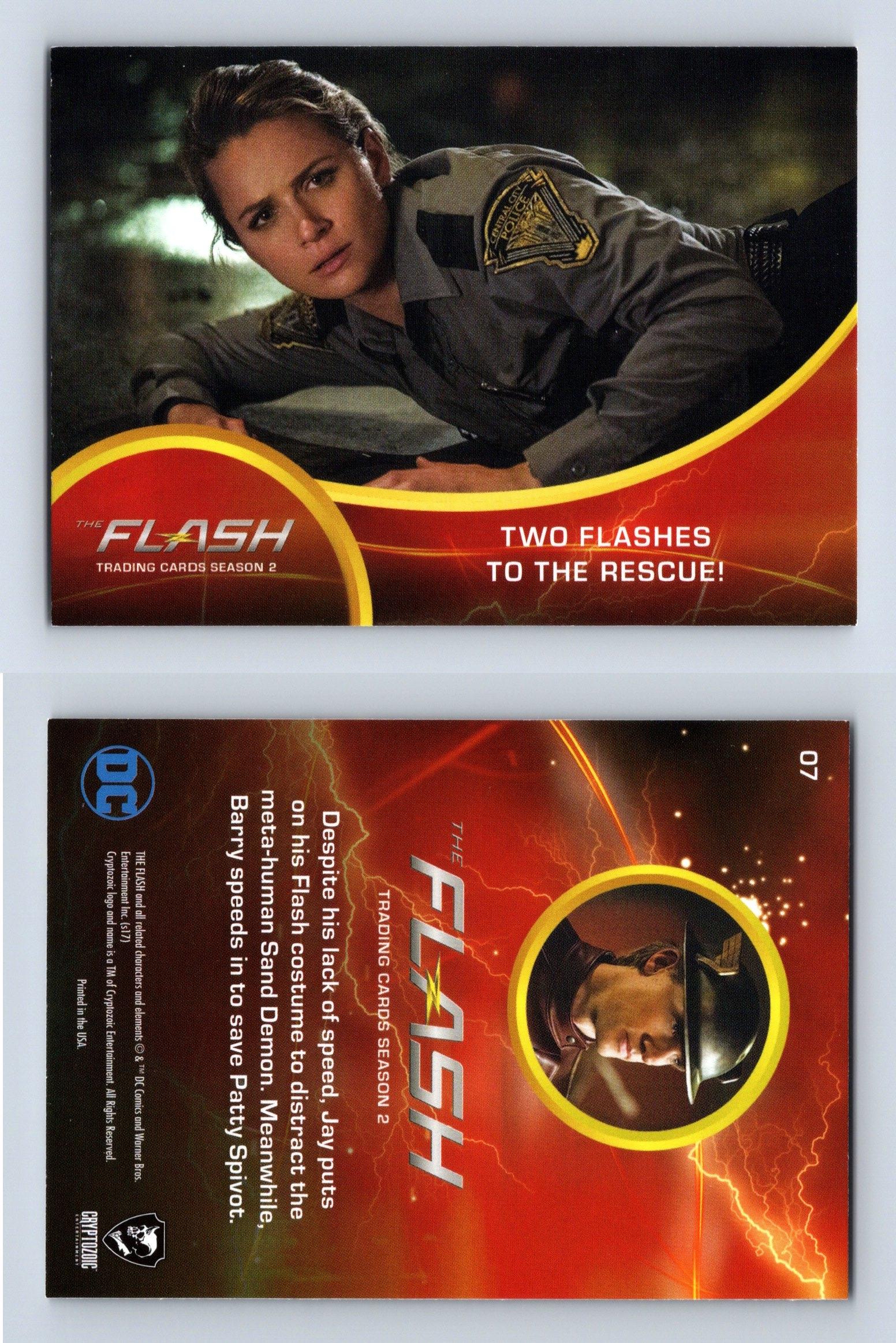Two Flashes To The Rescue #07 The Flash Season 2 Cryptozoic Trading Ca ...