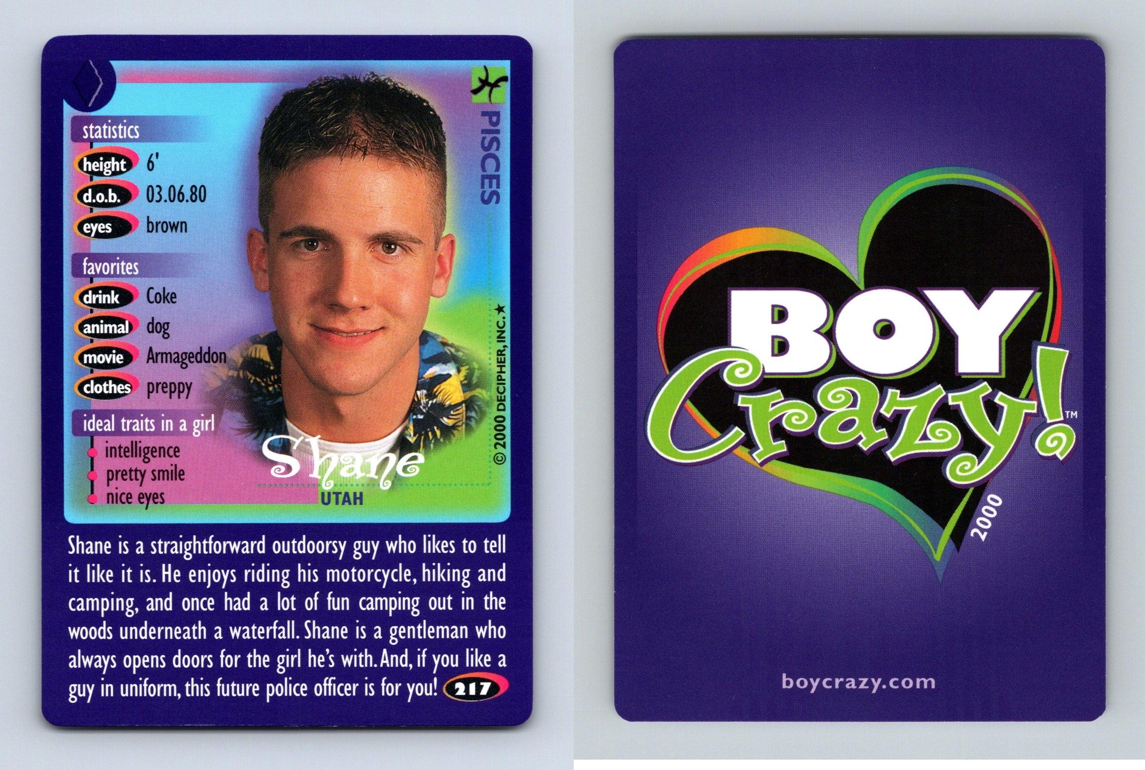 Shane #217 Boy Crazy 2000 Decipher CCG Trading Card – Breakoutcards