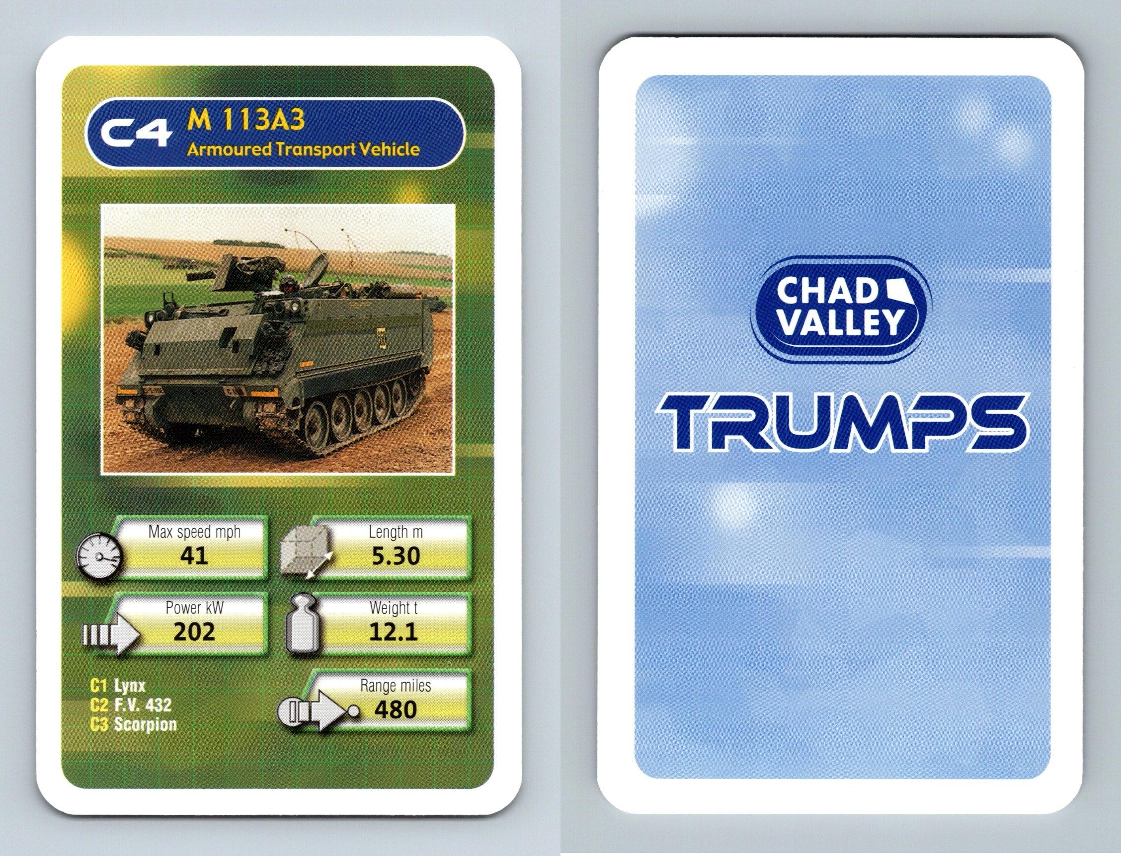 M 113A3 - Tanks Trumps Card – Breakoutcards