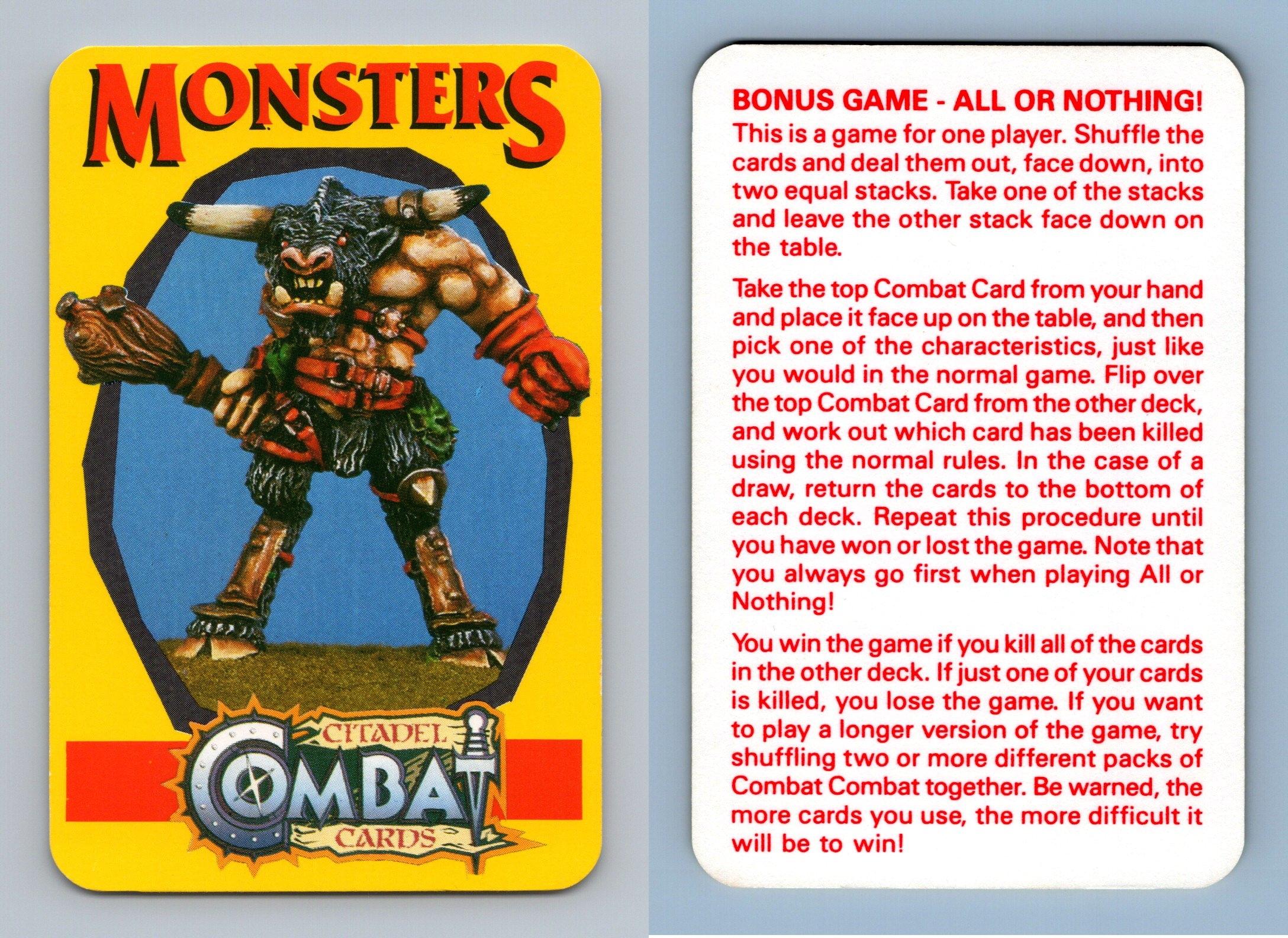 Monsters Title Card - Monsters 1989 Citadel Combat Card – Breakoutcards
