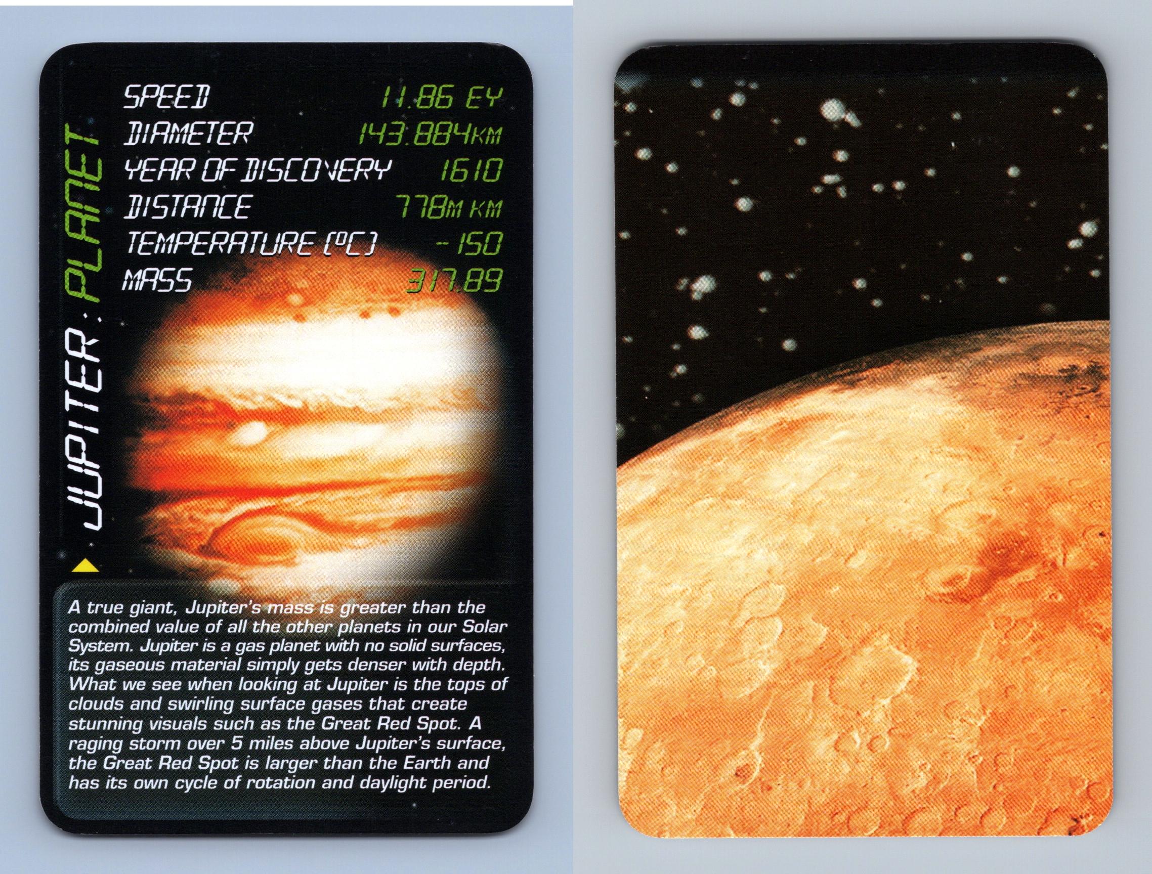 Jupiter - Space Phenomena 2004 Top Trumps Specials Card – Breakoutcards