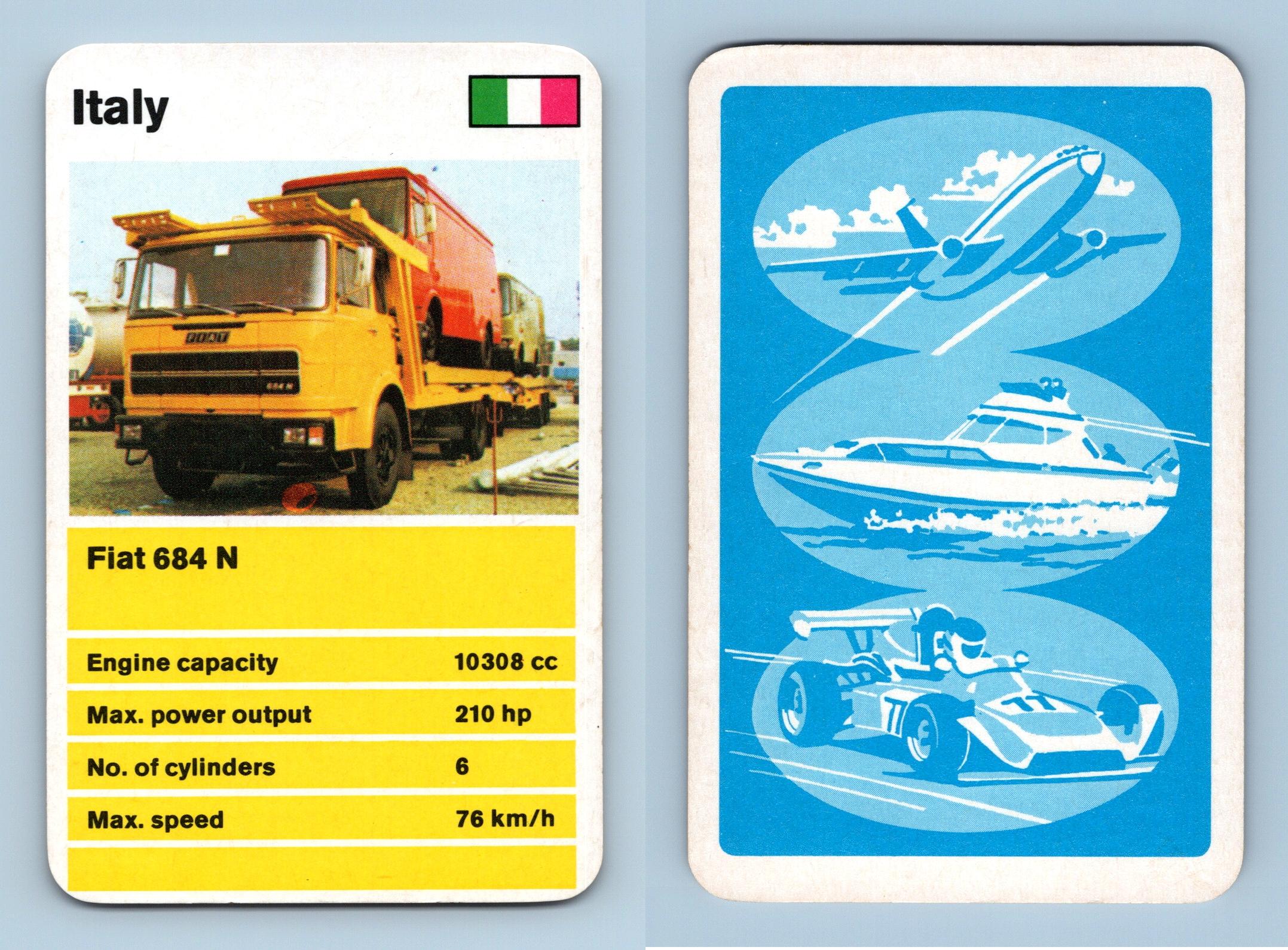 Fiat 684 N - H.P. Giants 1980's Waddingtons Top Trumps Card – Breakoutcards
