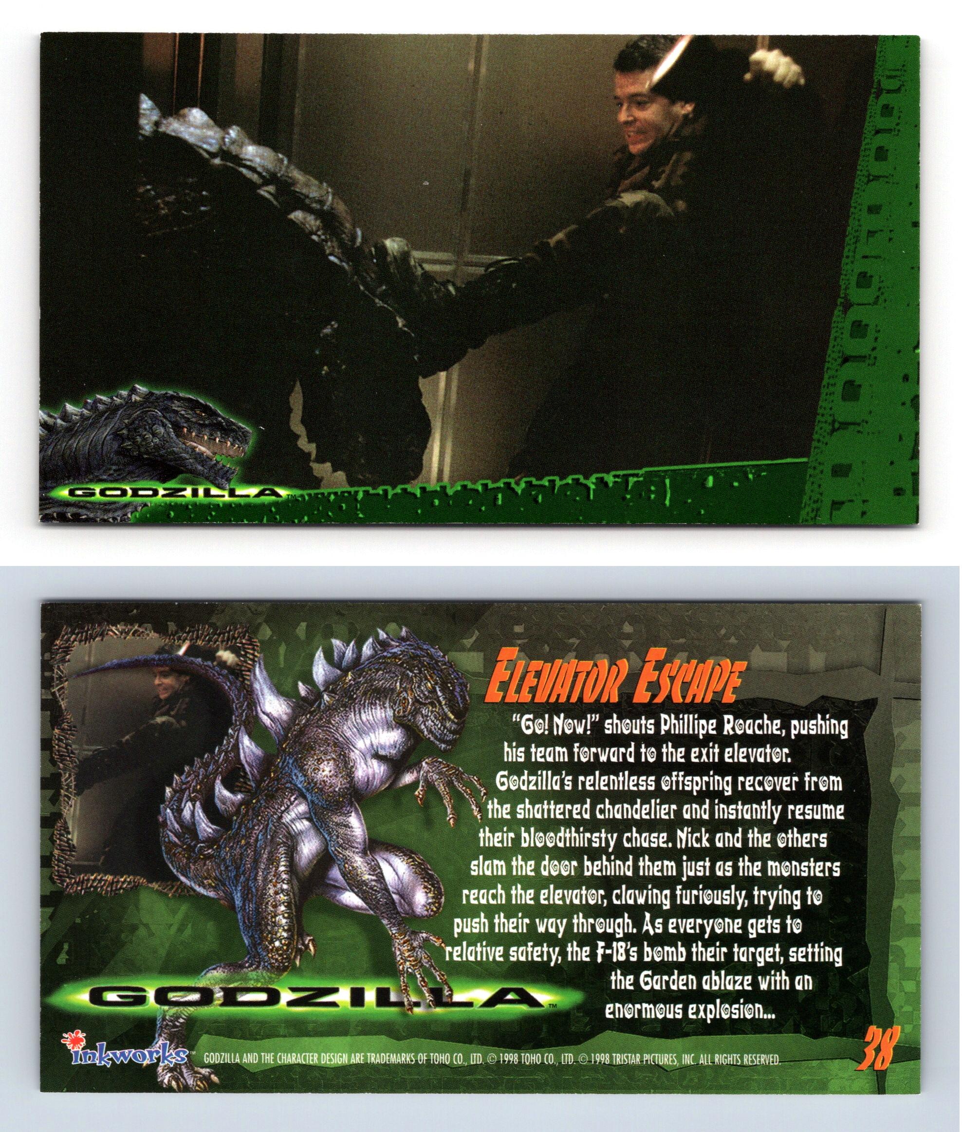 Elevator Escape #38 Godzilla 1998 Inkworks Supervue Trading Card ...