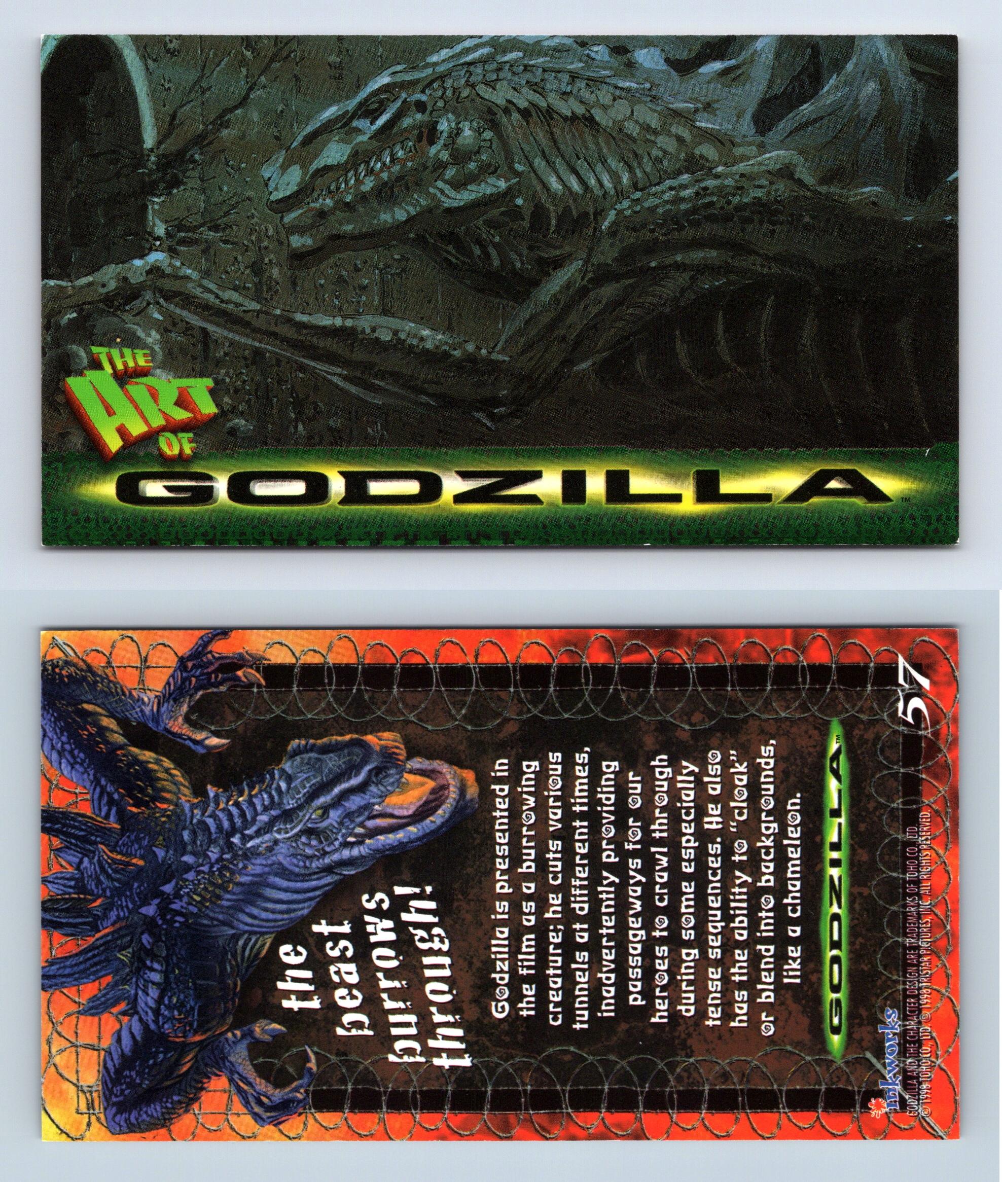 The Beast Burrows Through #57 Godzilla 1998 Inkworks Supervue Trading ...