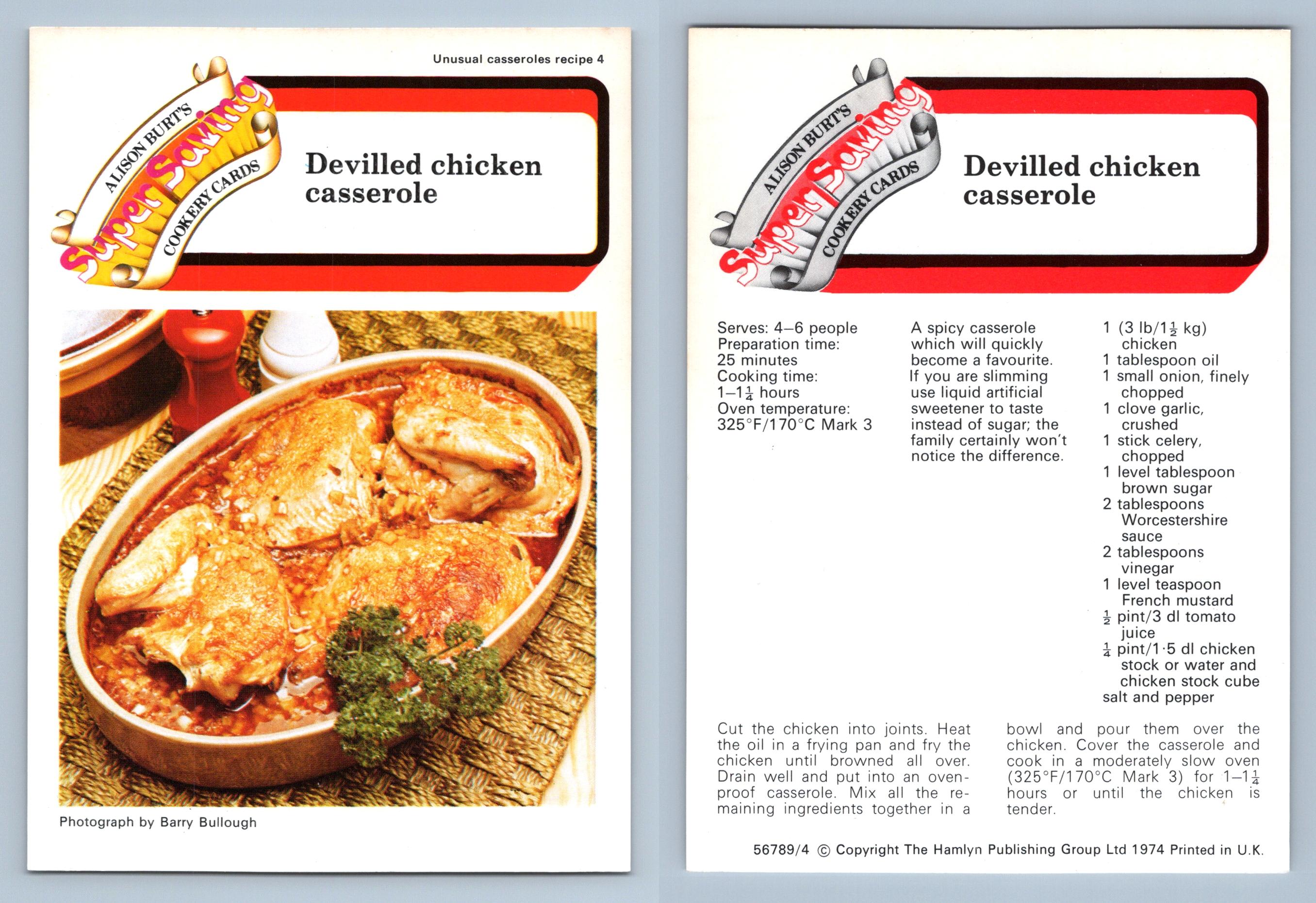 Devilled Chicken Casserole #4 Unusual - Alison Burts Super Saving Reci ...