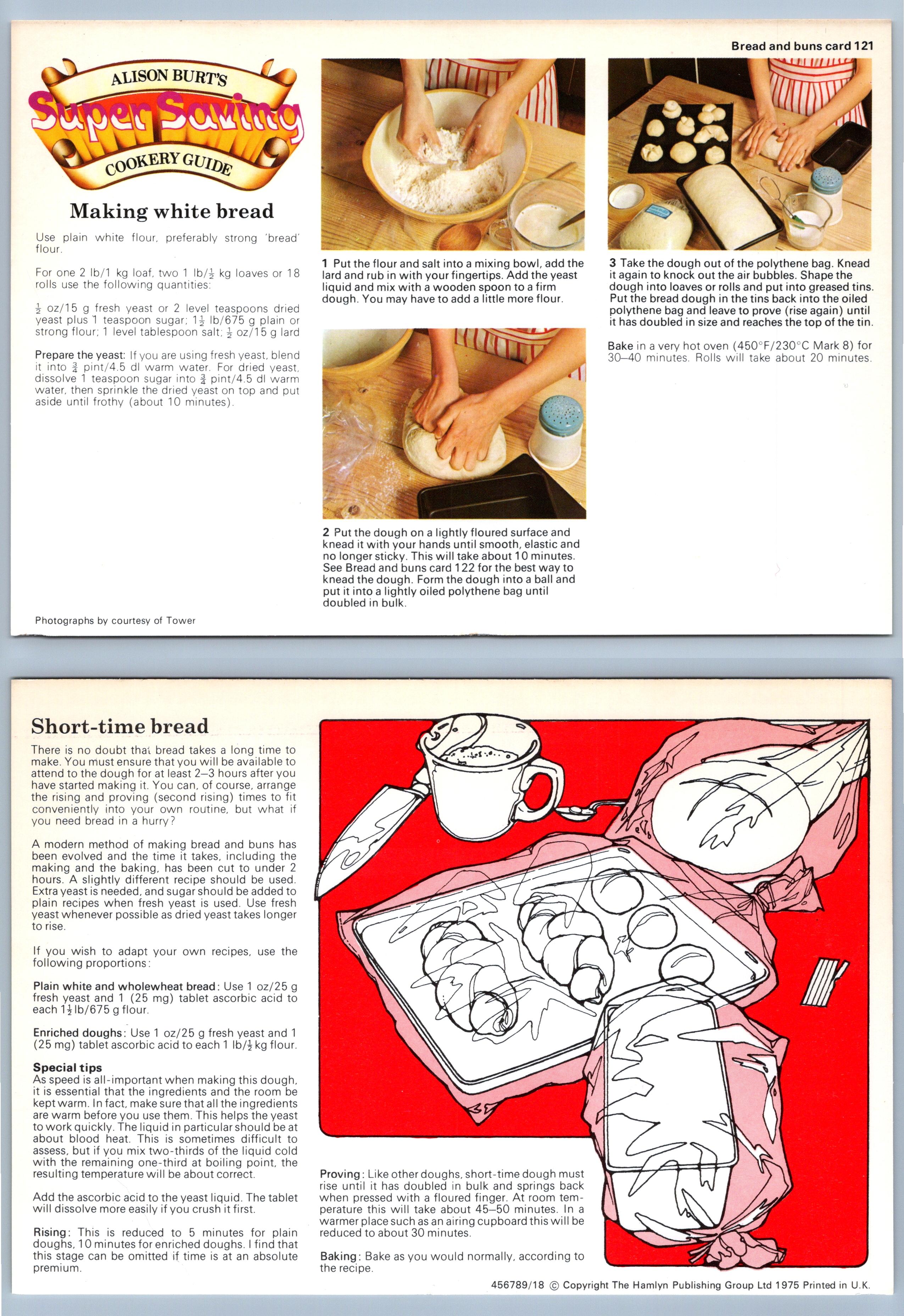 Making White Bread #121 Alison Burts Super Saving Cookery Guide Recipe ...