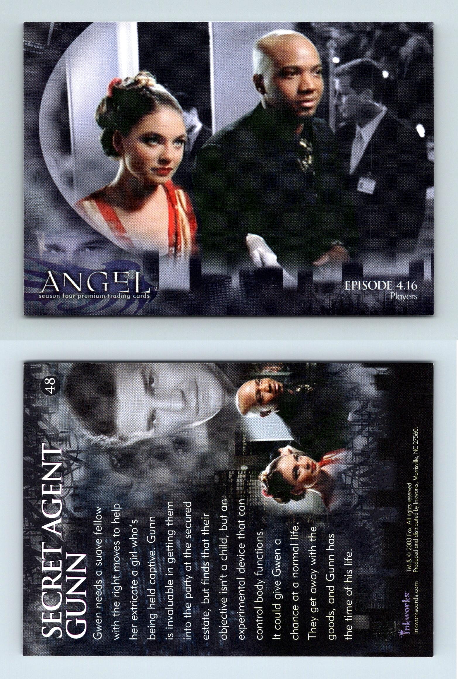 Secret Agent Gunn #48 Angel Season 4 Inkworks 2003 Trading Card ...