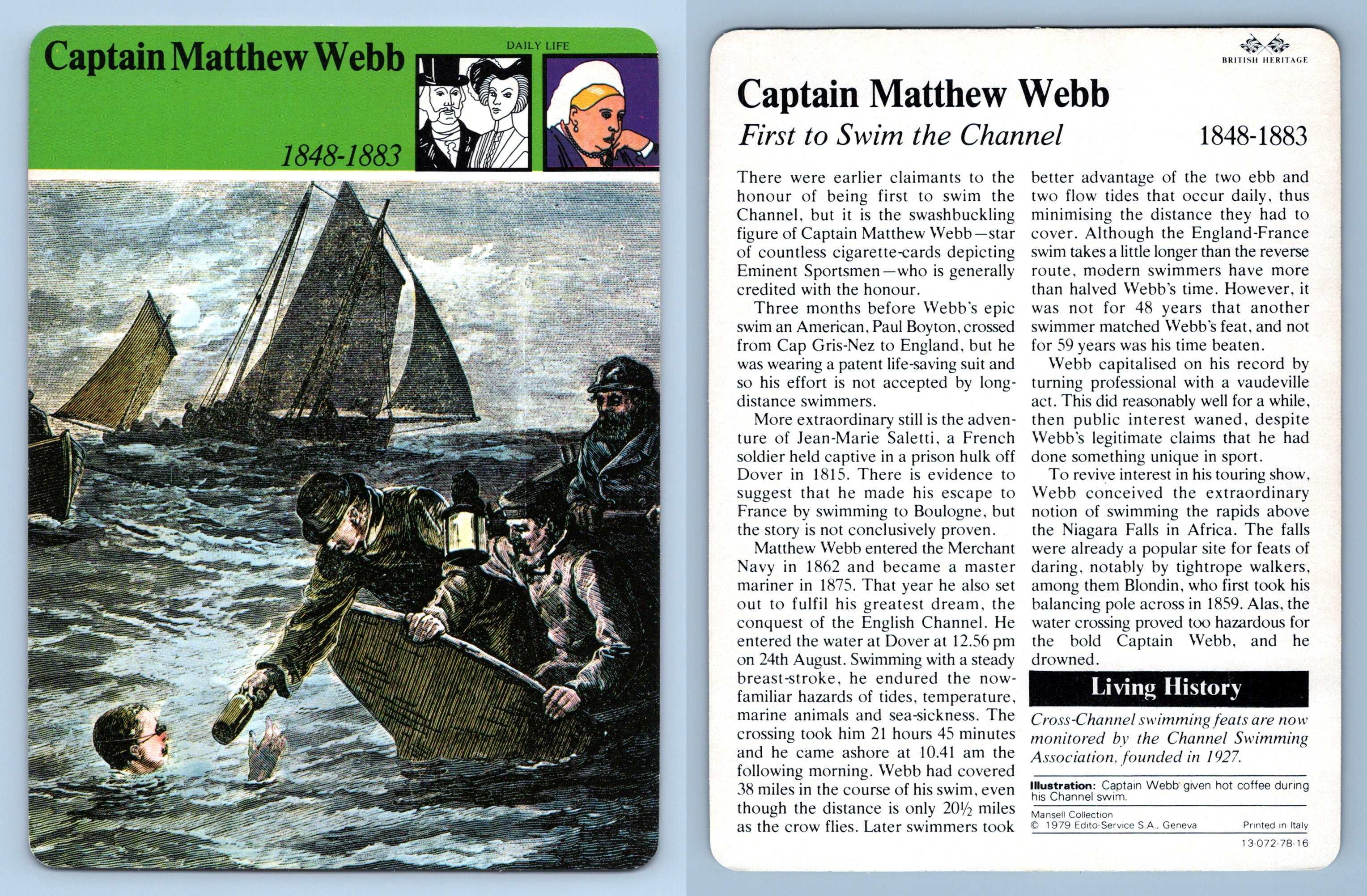 Capt. Matthew Webb - Daily Life - British Heritage Edito-Service SA 19 ...
