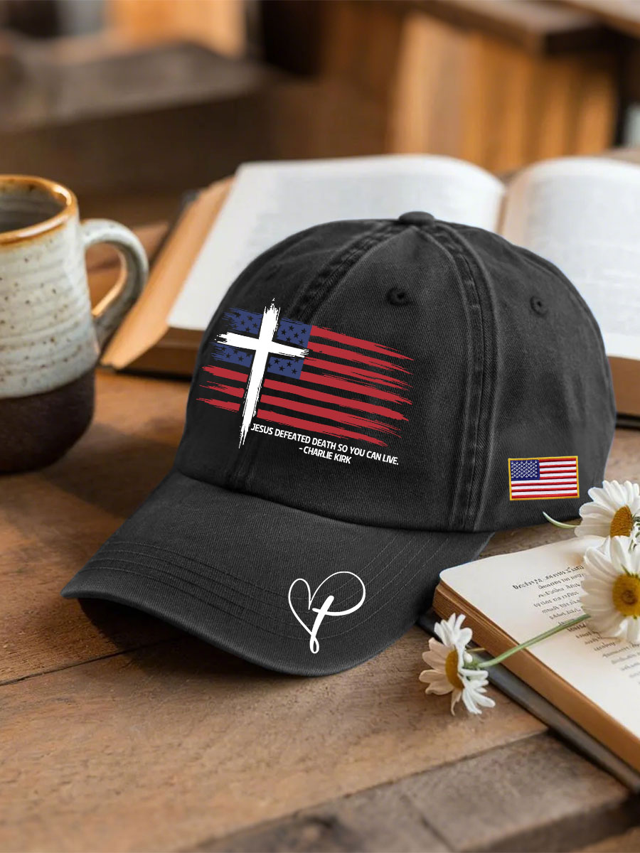 Jesus defeated death so you can live neutral hats | America 250 Gear