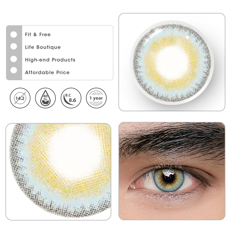 UNIIEYE LA Girl Blue Men Colored Contact Lenses