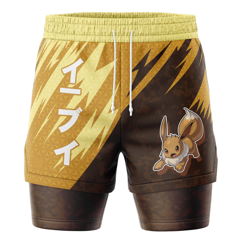 Eevee Attack V1 Pokemon 2-in-1 Performance Shorts – Teegamechanger