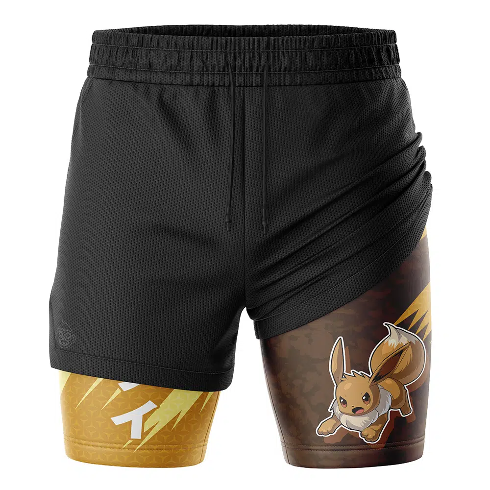 Eevee Attack V2 Pokemon 2-in-1 Performance Shorts – Teegamechanger