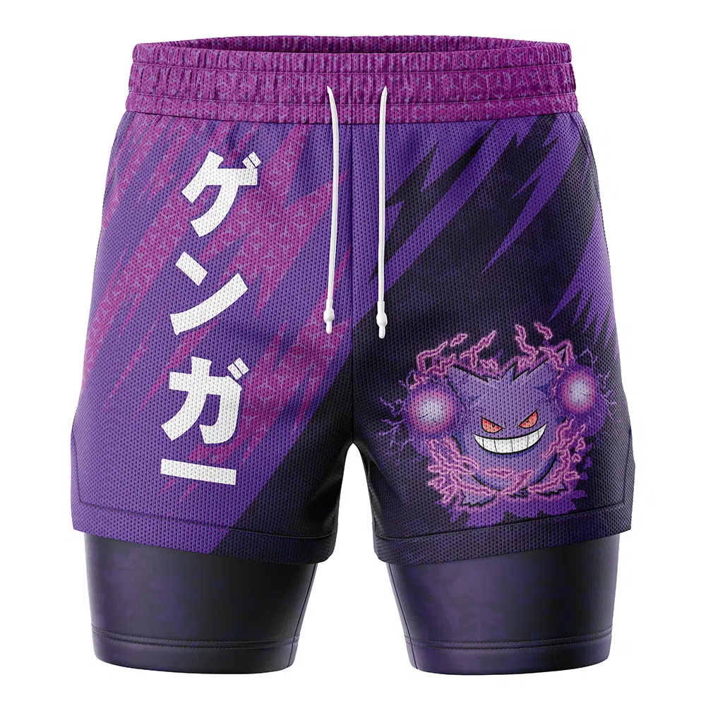 Gengar Attack V1 Pokemon 2-in-1 Performance Shorts – Teegamechanger
