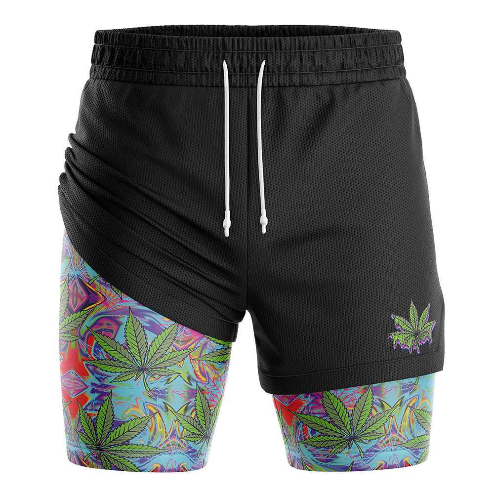 Trippy Weed 2-in-1 Performance Shorts – Teegamechanger