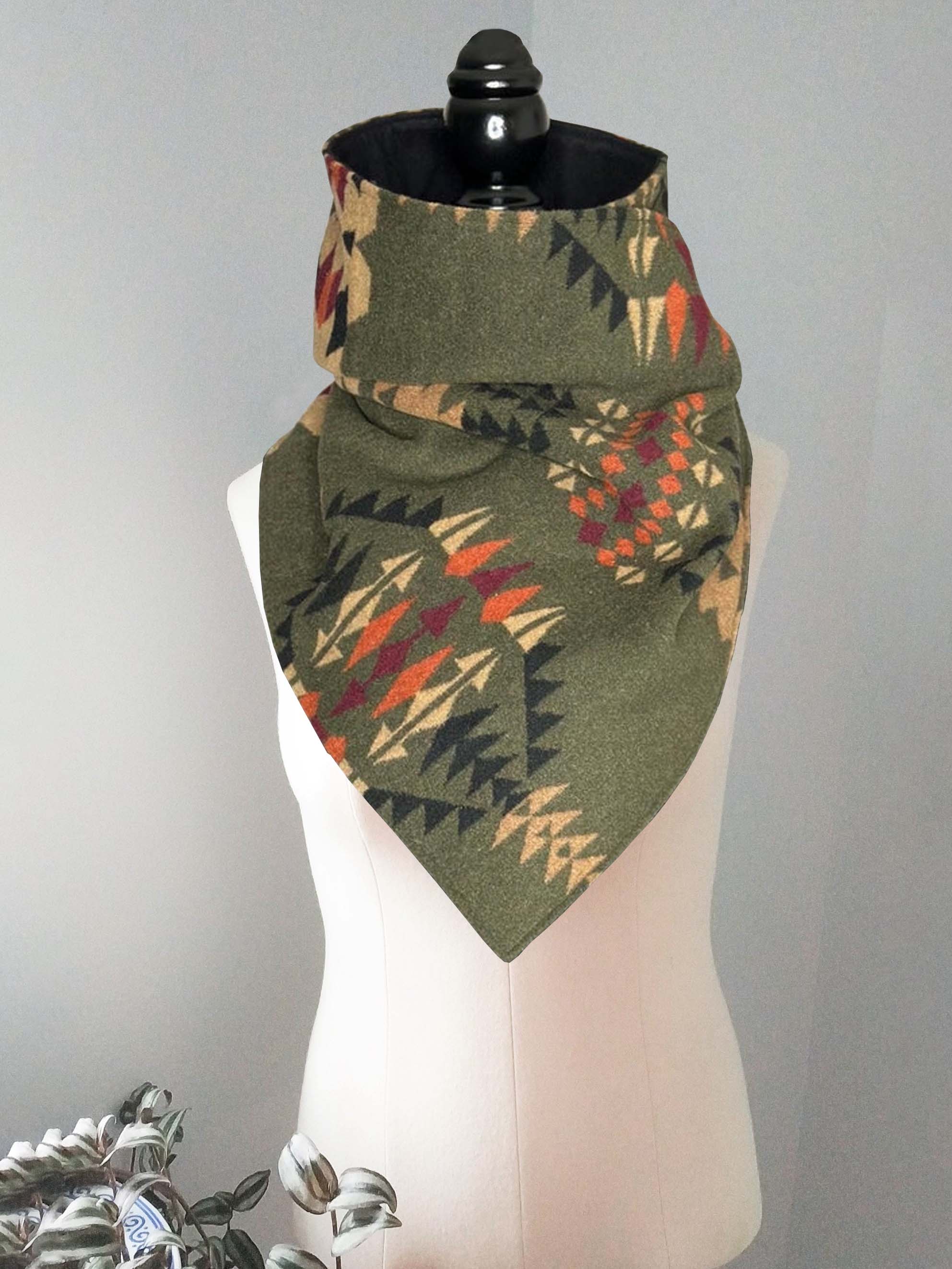 Women's Pine Western Aztec Warm Neck Hood