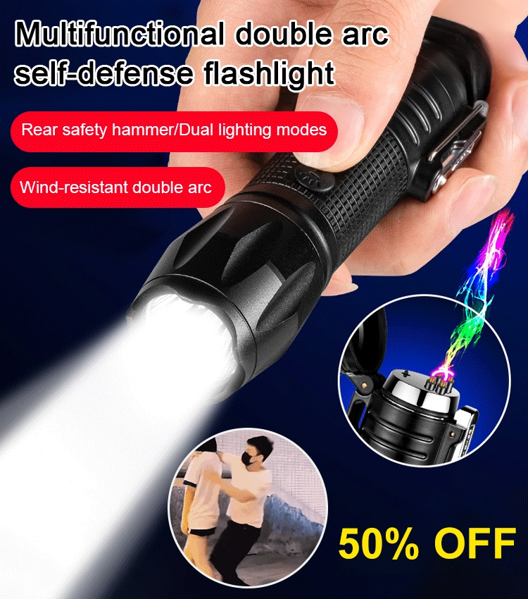 Double arc self-defense flashlight – tlpnb