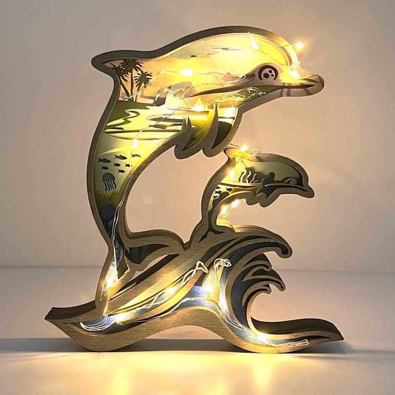 Dolphin Wooden Carving Handcraft Gift – Relaxpact