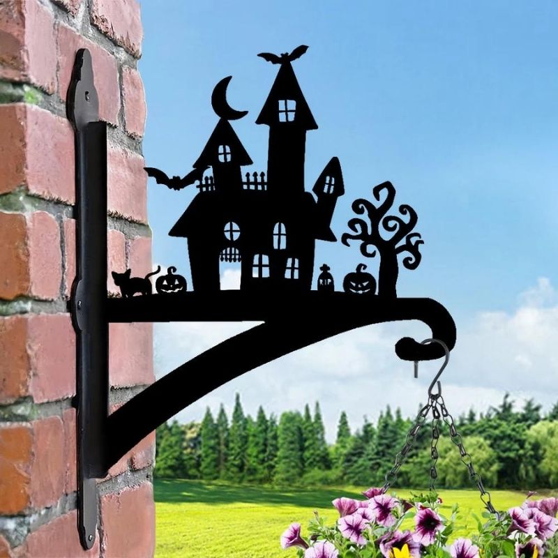 Haunted Castle Metal Hanging Bracket Plant Stand PS153 – Relaxpact