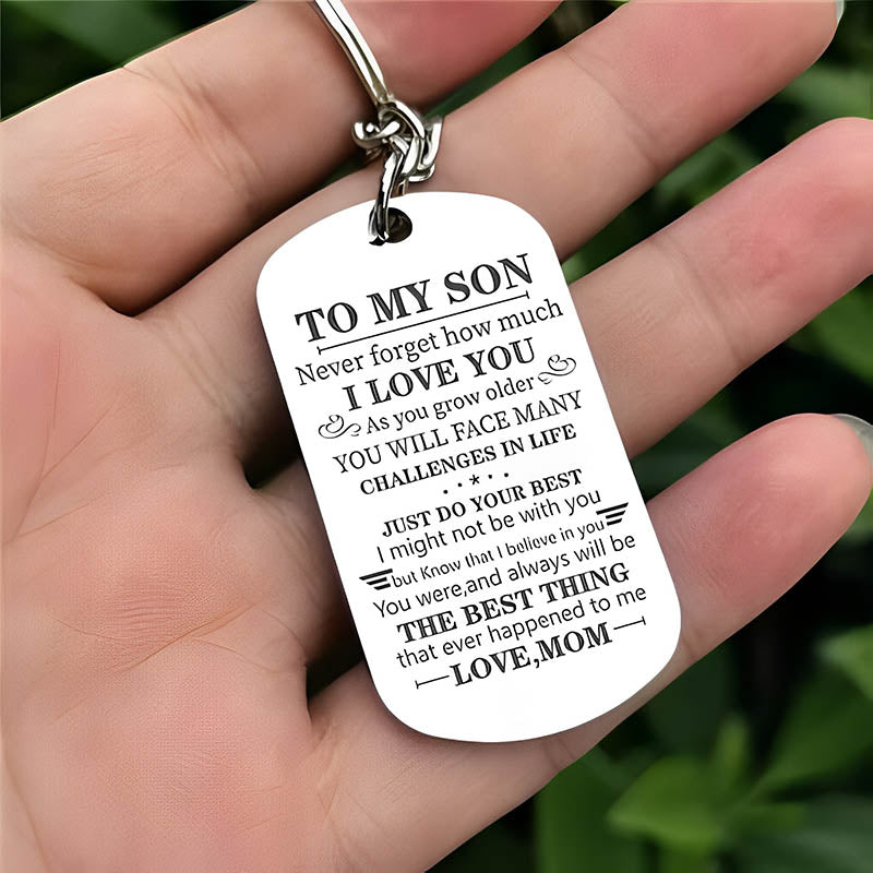 Mom To Son - Just Do Your Best - Inspirational Keychain – Relaxpact