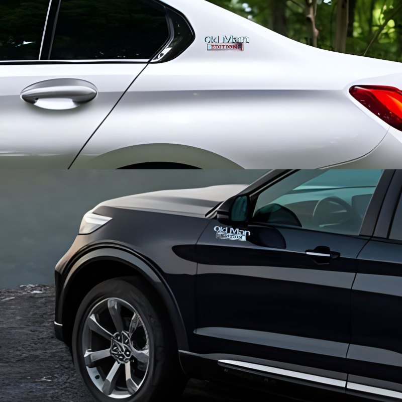 Old Man Edition - Emblem Sticker Badge, Funny Decals for Car, Truck, S ...