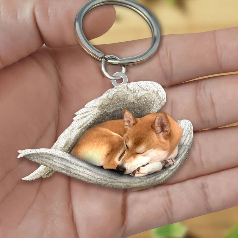 Sleeping Angel Acrylic Keychain Shiba Inu – Voowow