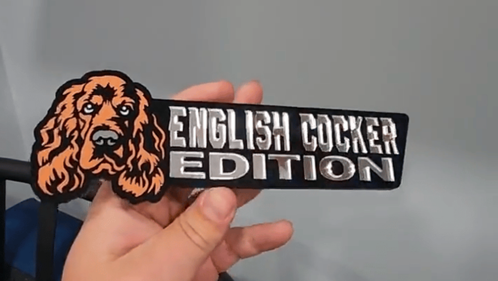 English Cocker Car Badge Laser Cutting Car Emblem CE112 – Rotikac