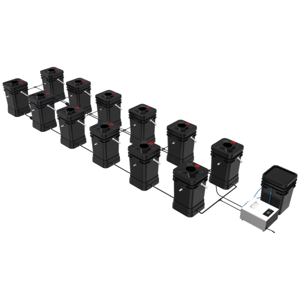 12-Pot Site Aeroponics Buckets RDWC Hydroponic Growing System Kits ...