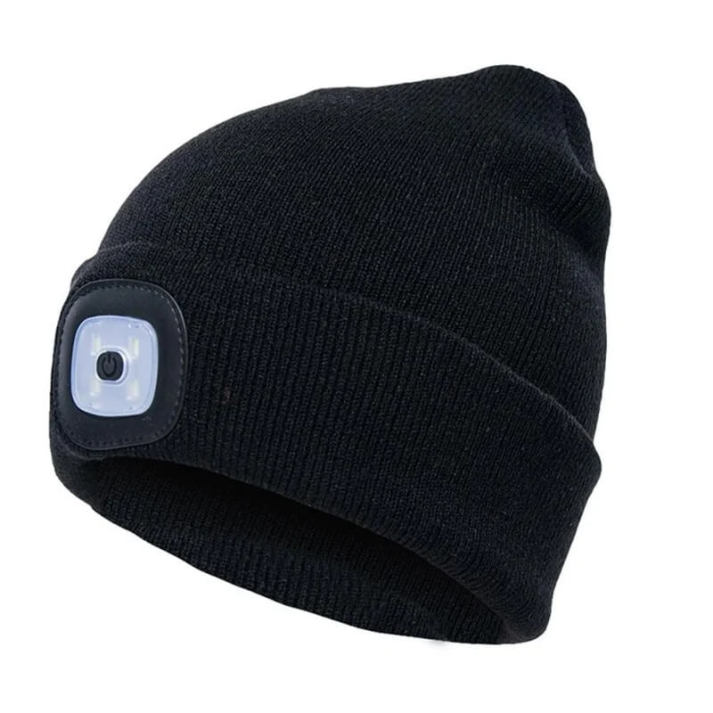 Unisex Winter Warm Knit Hat Head Torch Cap – Kmtot