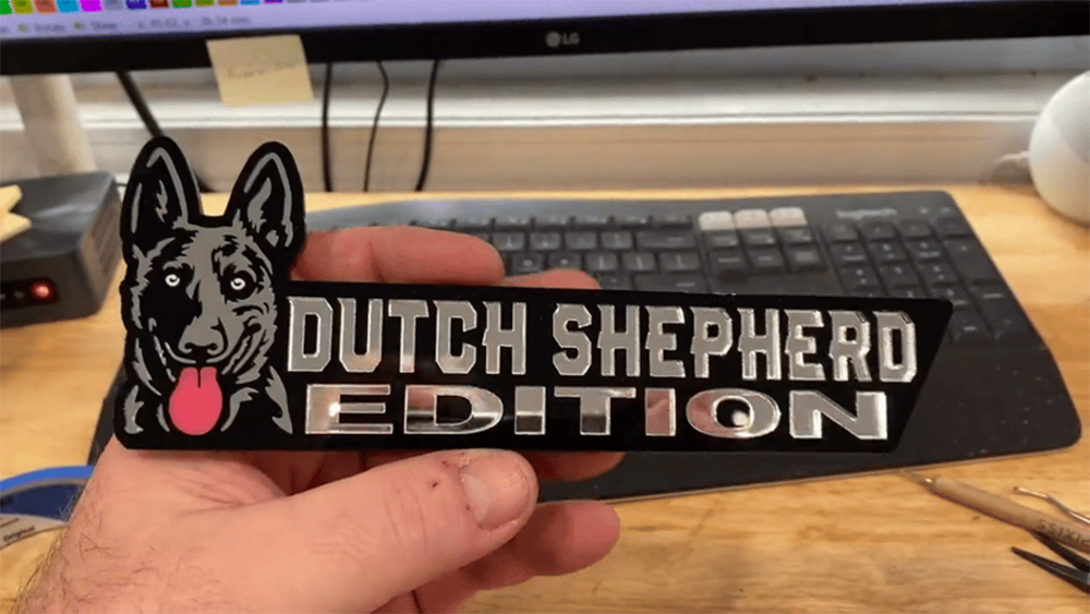 Dutch Shepherd Car Badge Laser Cutting Car Emblem CE111 – Coparim