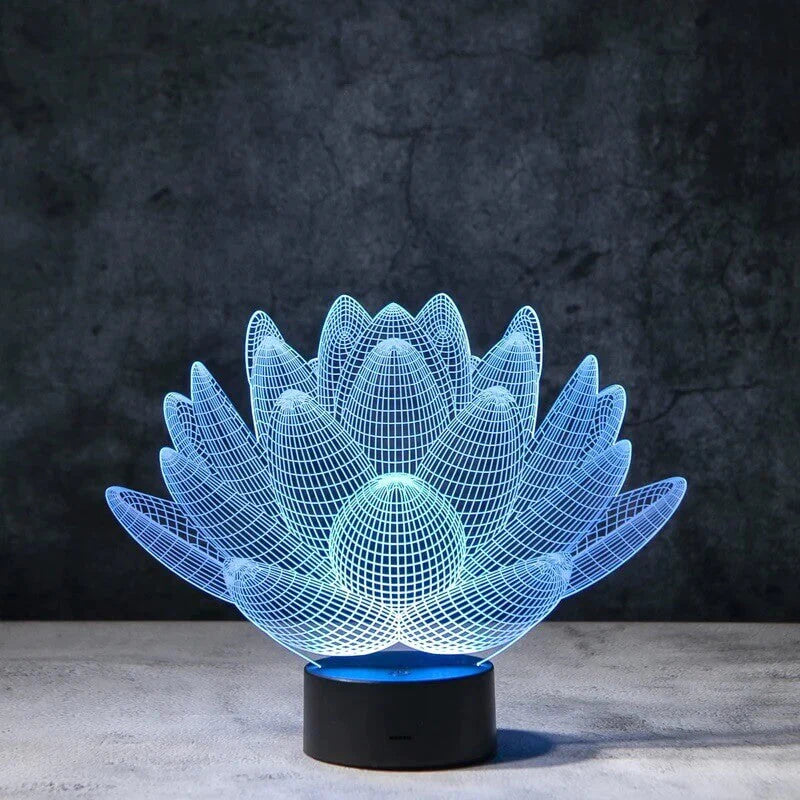Lotus 3D Illusion Lamp – Coparim