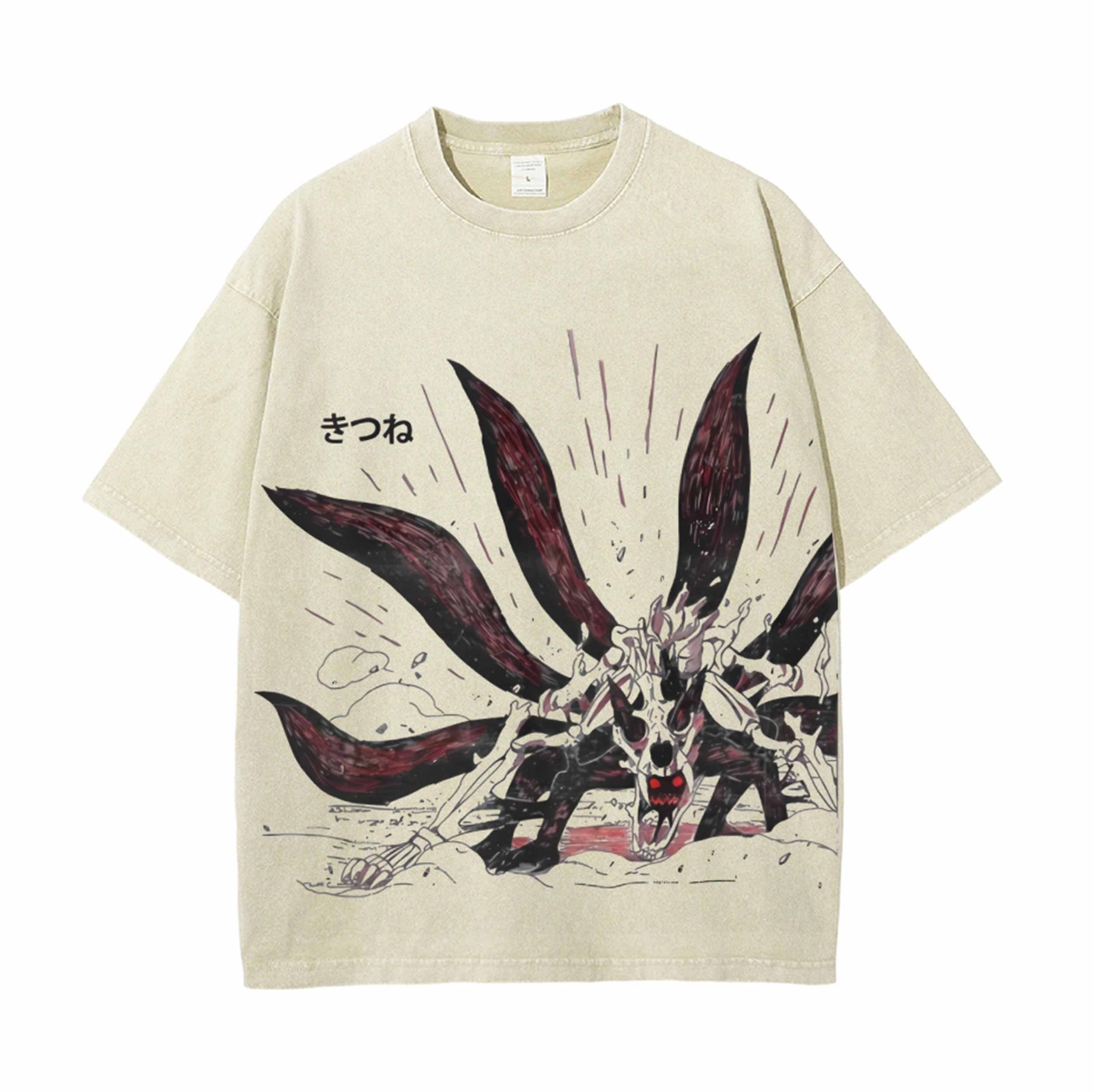 Anime Naruto Six Tails Uzumaki Naruto Washed T-Shirt – Nihon-tiger