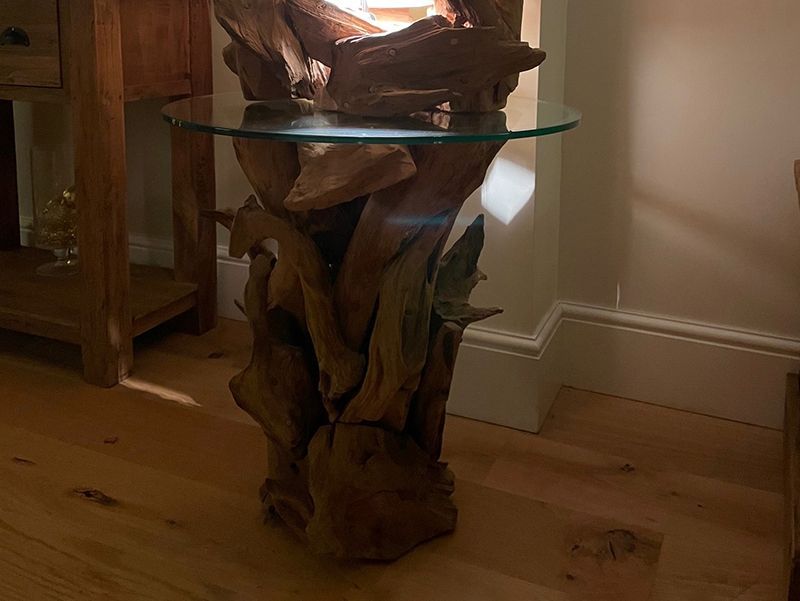 Reclaimed Teak Root Side Table – Garden Furniture Centre