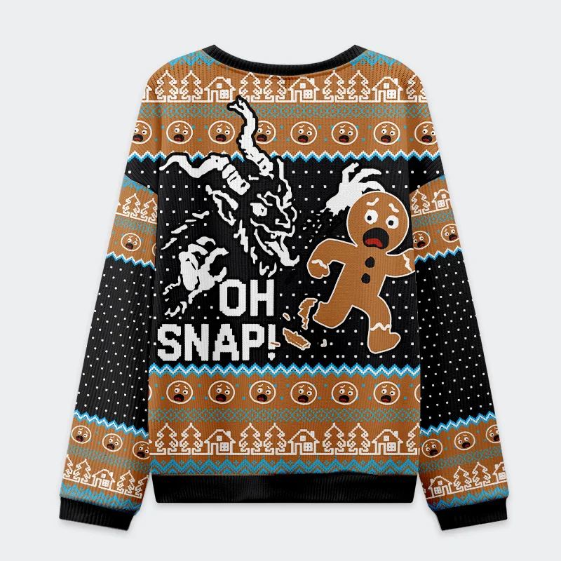 Tokyo-Tiger Krampus Eating Gingerbread Men Christmas Ugly Sweatshirt ...