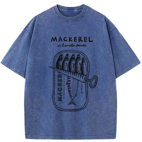 Tokyo-Tiger Mackerel In Tomato Sauce Washed T-Shirt Sale – tokyo-tiger