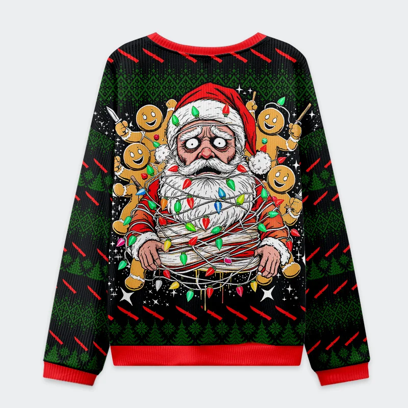 Tokyo-Tiger Santa Claus Got Tangled Up Christmas Ugly Sweatshirt ...