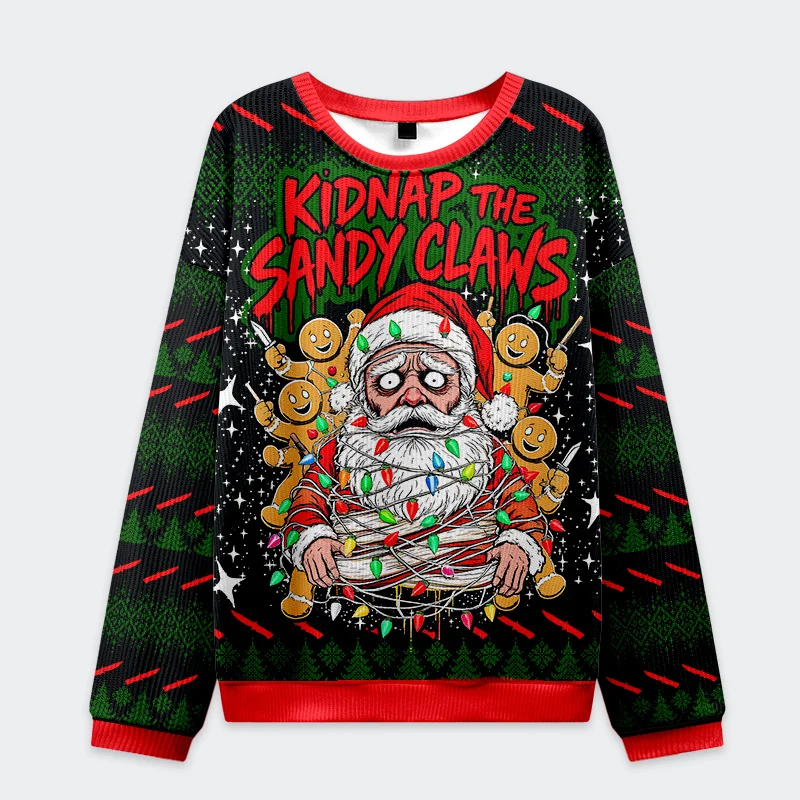 Tokyo-Tiger Santa Claus Got Tangled Up Christmas Ugly Sweatshirt ...
