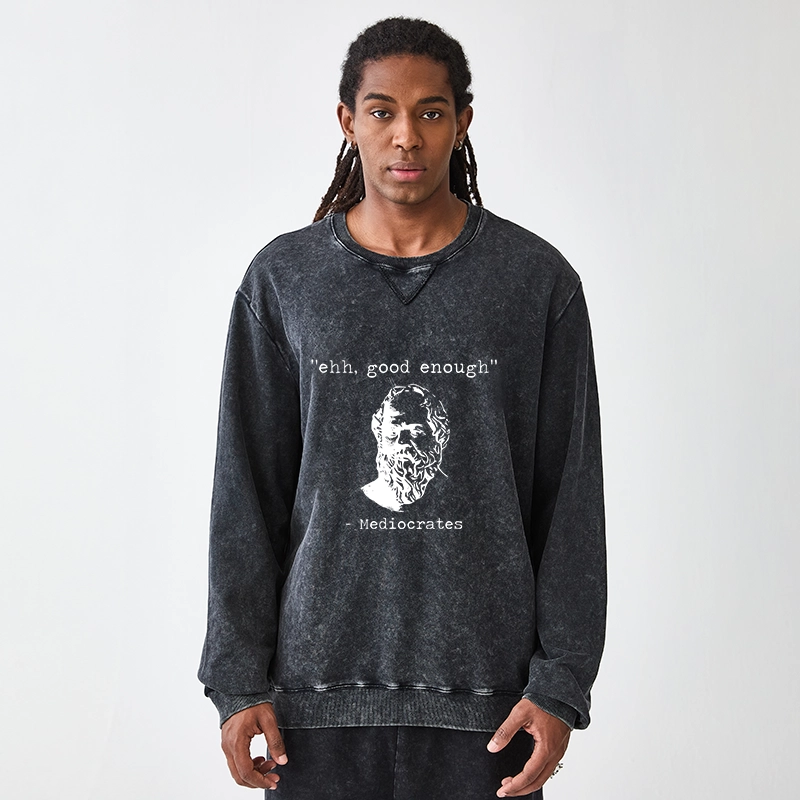 Tokyo-Tiger Mediocrates Meme Washed Terry Sweatshirt – tokyo-tiger