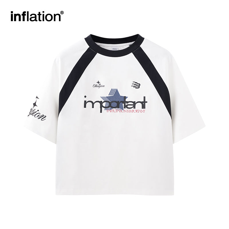 INFLATION Color Blocking Boxy Thsirt – lickagle