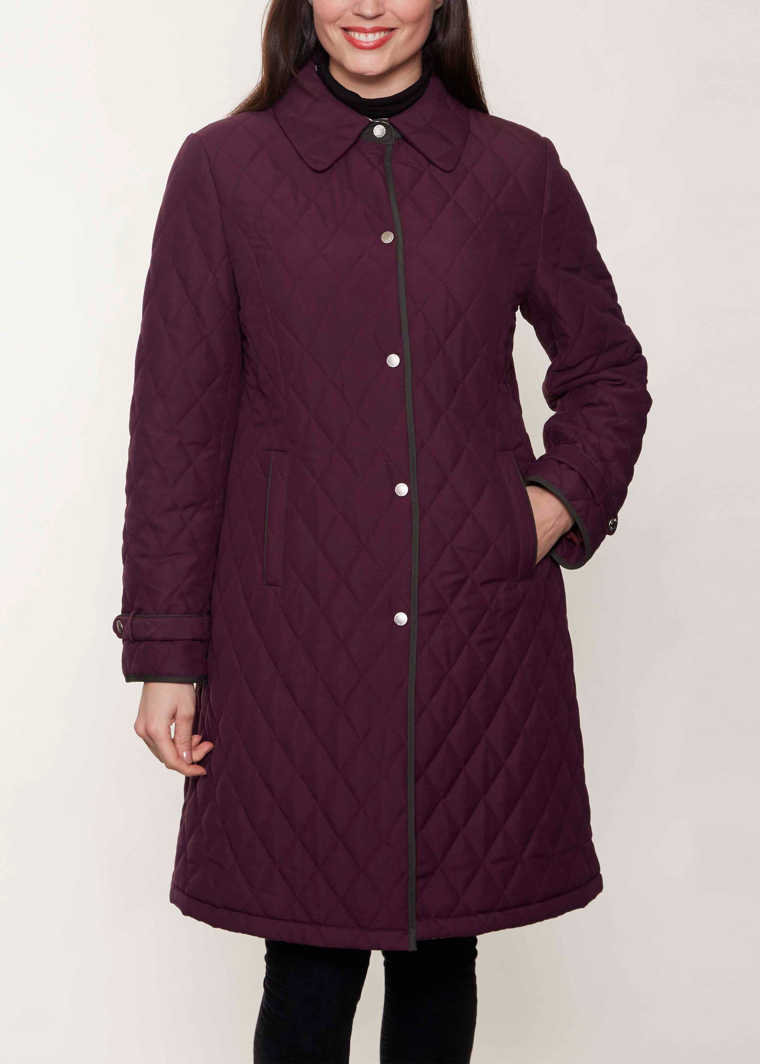 Penelope Diamond Quilted VELCRO® Brand Fastening Coat-FFMANI