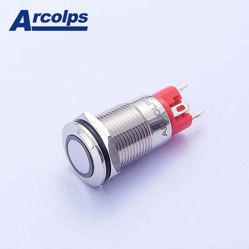 10mm Waterproof Momentary Metal Push Button Switch 2A Low Current – arcolps